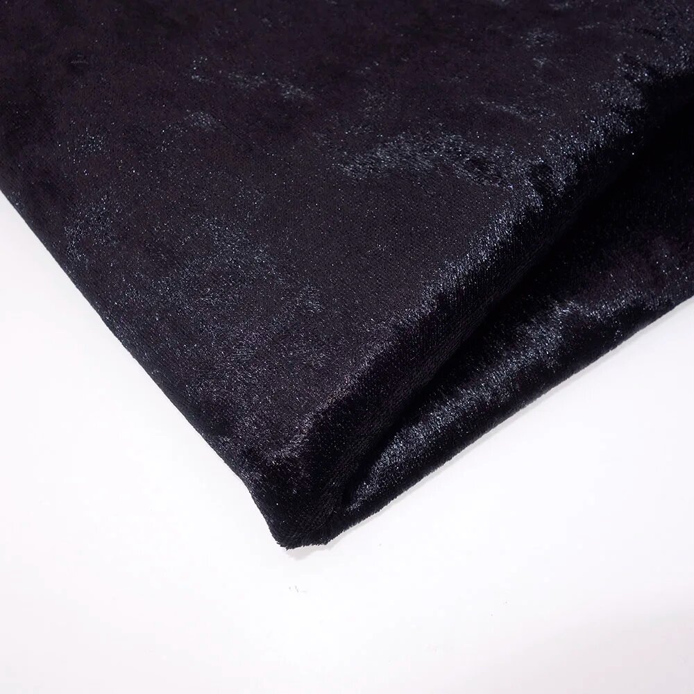 Бархатная эластичная ткань Amyries для рукоделия Черный, 50CMX37CM, 9