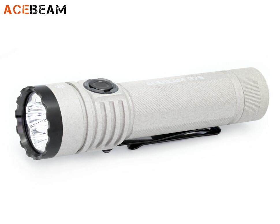 Фонарь Acebeam E75 Micro-Arc Oxidation (Cool white) 260 метров, 4500 люмен (Комплект)