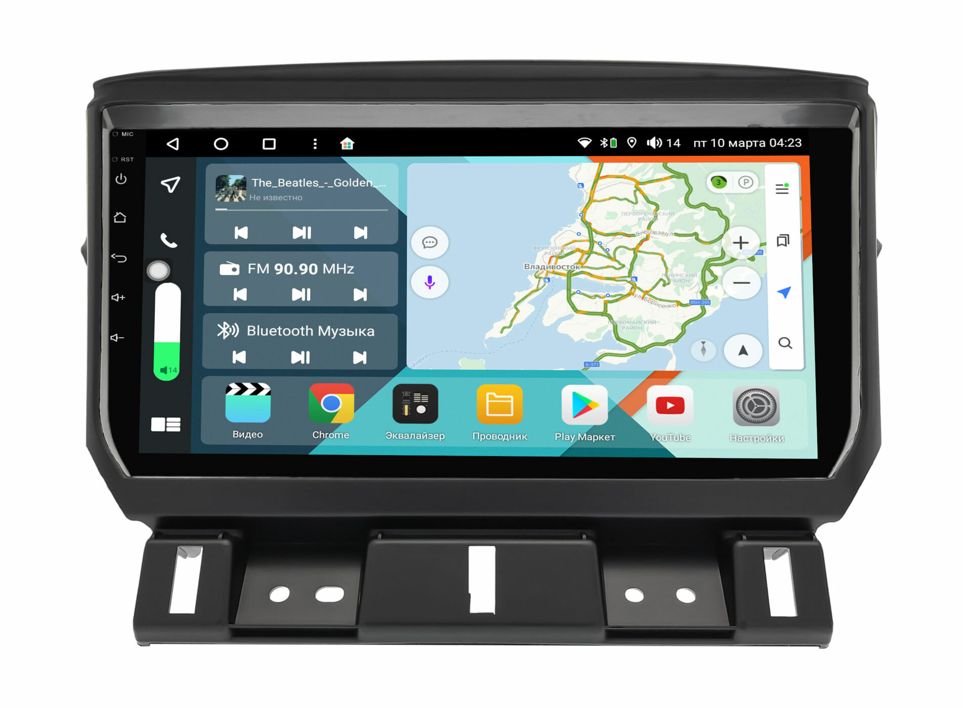 Магнитола Honda Odyssey 2008 - 2013 правый руль 9 дюймов, 4/64GB, 8 ядер, DSP, 4G, Android 10 / Wide Media