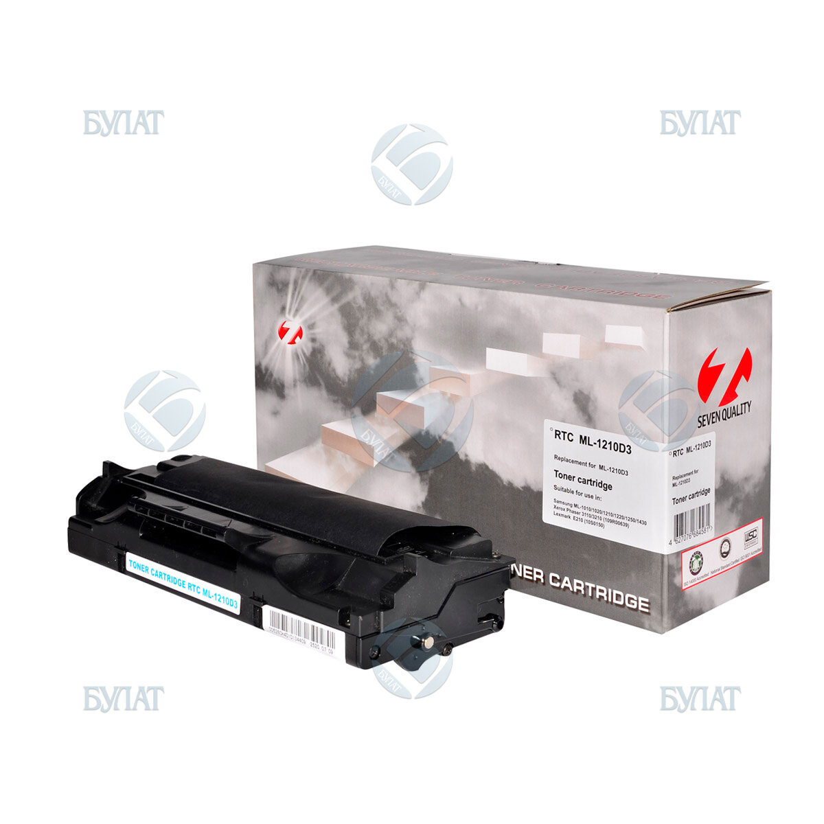 Тонер картридж 7Q ML-1210, 109R00639, 10S0150 для Samsung ML-1210, Xerox Phaser 3110, Lexmark E210 (Чёрный, 2500 стр.), универсальный