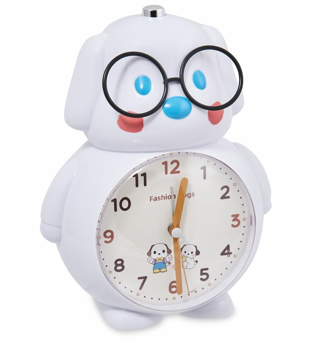 Будильник 'Собачка' белый