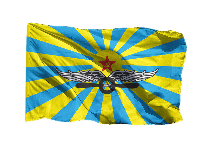 Флаг ВВС СССР на флажной сетке, 70х105 см - для флагштока