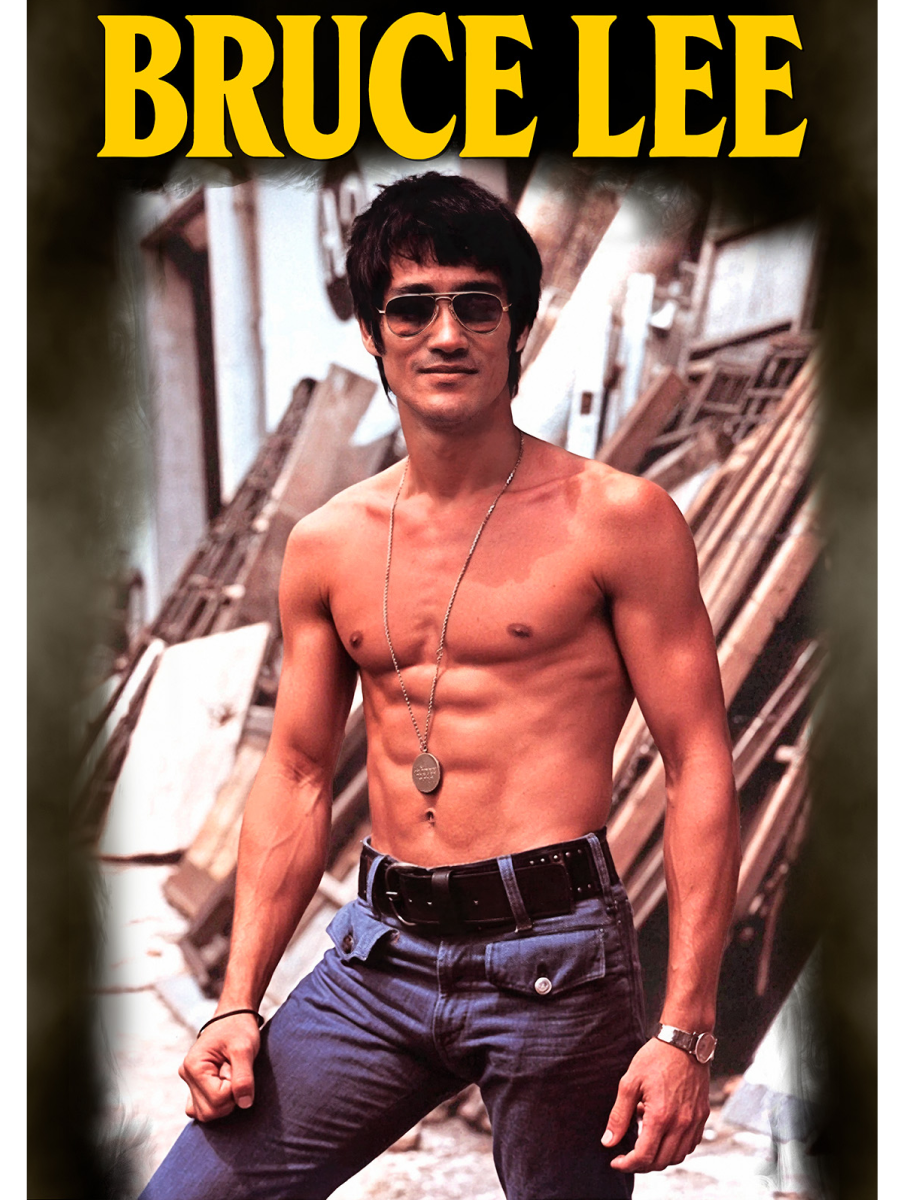 Постер "Брюс Ли", А4, горячее ламинирование, высокое качество, 297x210 мм