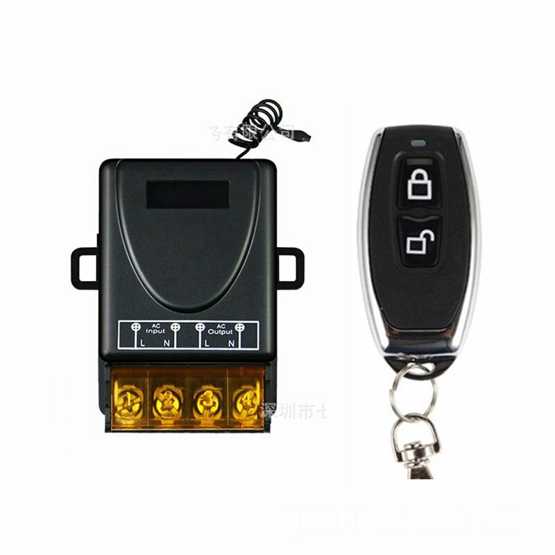 Реле радиоуправляемое с Один пультами 433 мгц дистанционного управления 220В 30А беспроводной выключатель для света, ворот, насосов, автополива, жалюзи, штор, тельфера