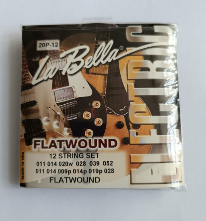 La Bella 20P-12 комплект струн для 12-струнной электрогитары FLATWOUND, 011-052