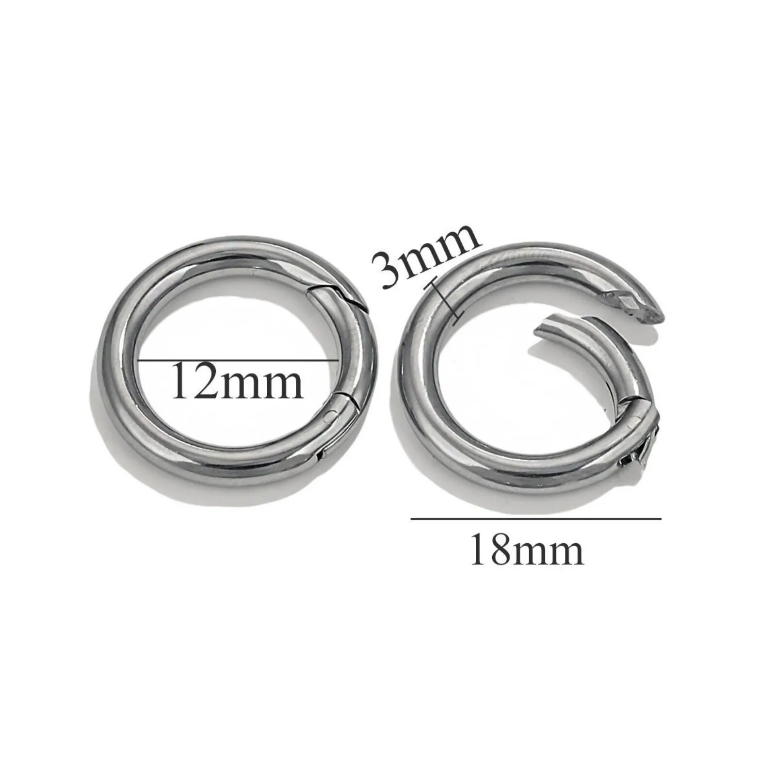 Закрытие для ожерелья DoreenBeads из нержавеющей стали, 18mm Dia
