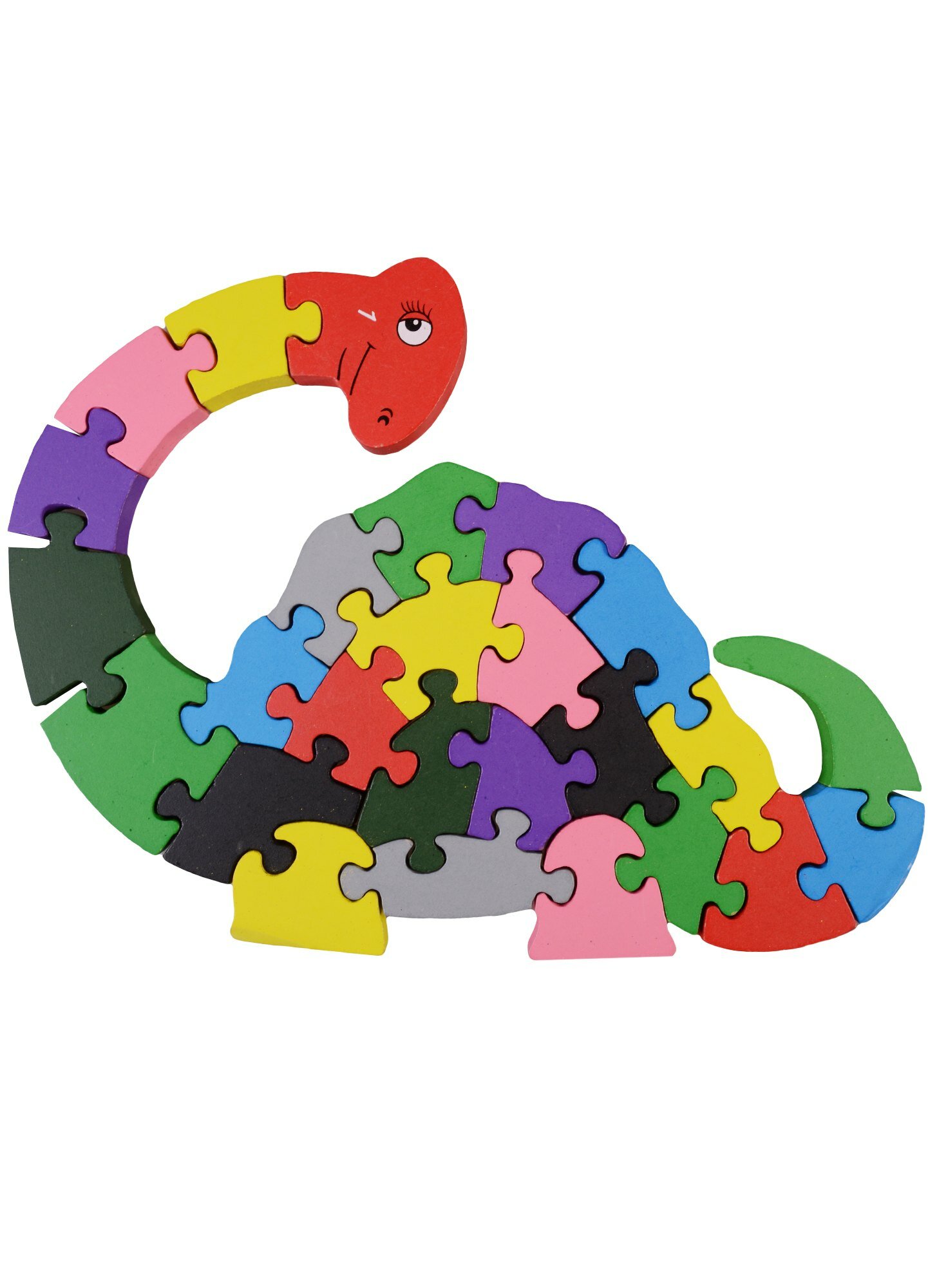 Деревянные пазлы-фигуры Динозавр