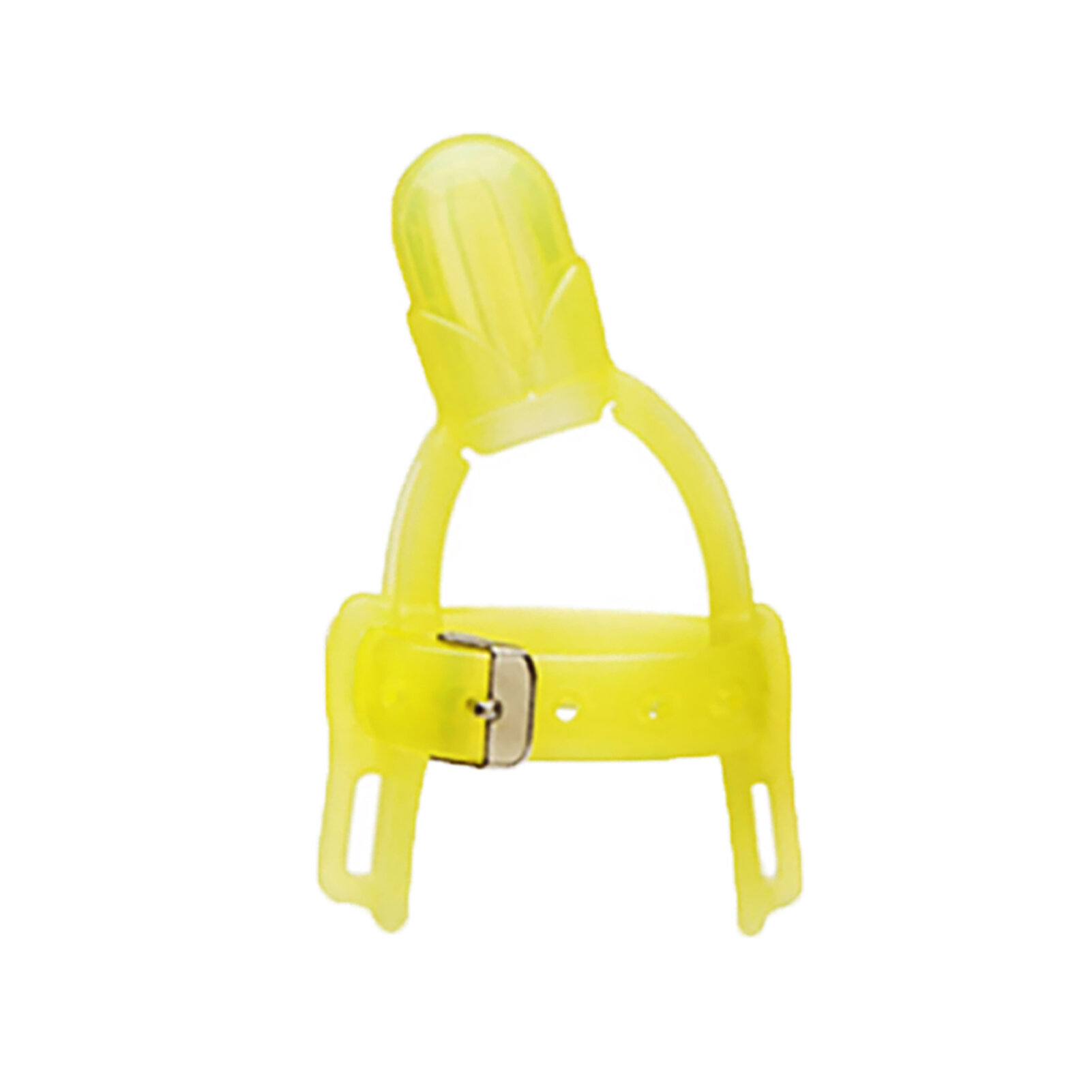 Регулируемый силиконовый прорезыватель для большого пальца, предотвращающий сосание, для младенцев, желтый.