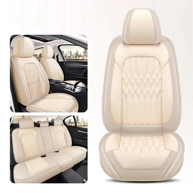 Прочные универсальные роскошные чехлы на автомобильные сиденья для Haval Jolion H5 H3 Jolyon H6 M6 Plus F7 H9 F7X Dargo, авто аксессуары для интерьера Stanard-Khaki Beige