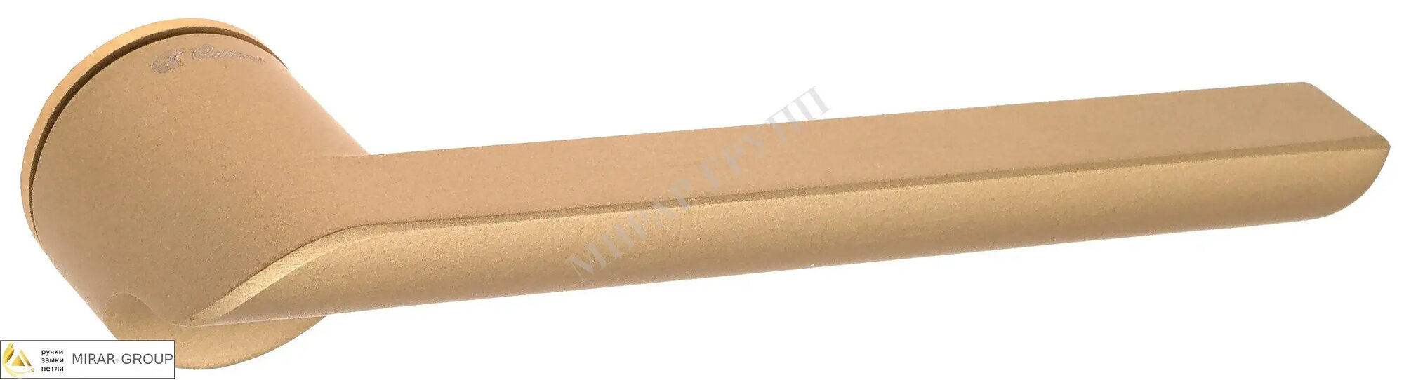 Дверная ручка на мини розетке Fratelli Cattini "WOO" 2 FS матовая латунь