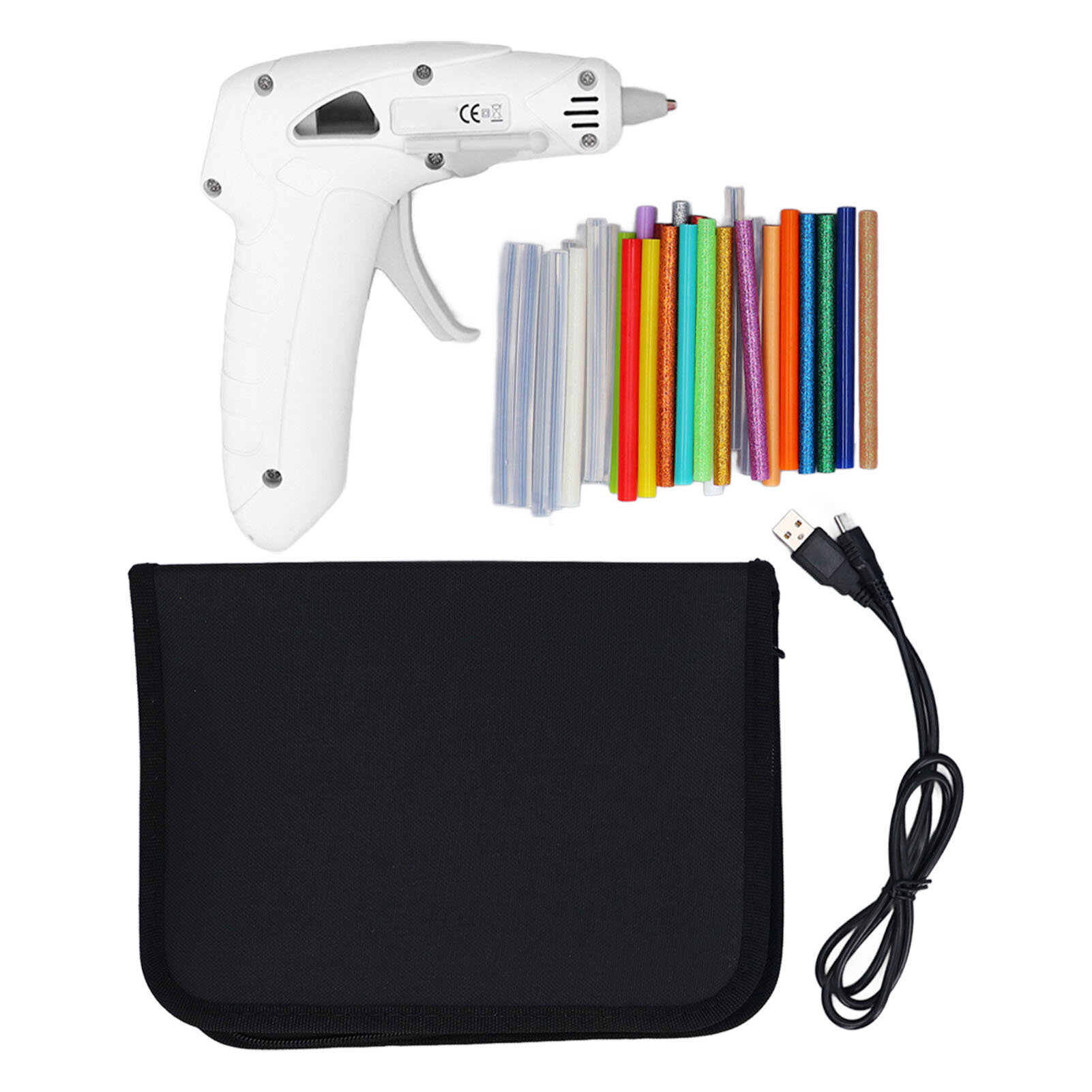 Беспроводной клеевой пистолет, 30 стержней, белый (3-4.7V)