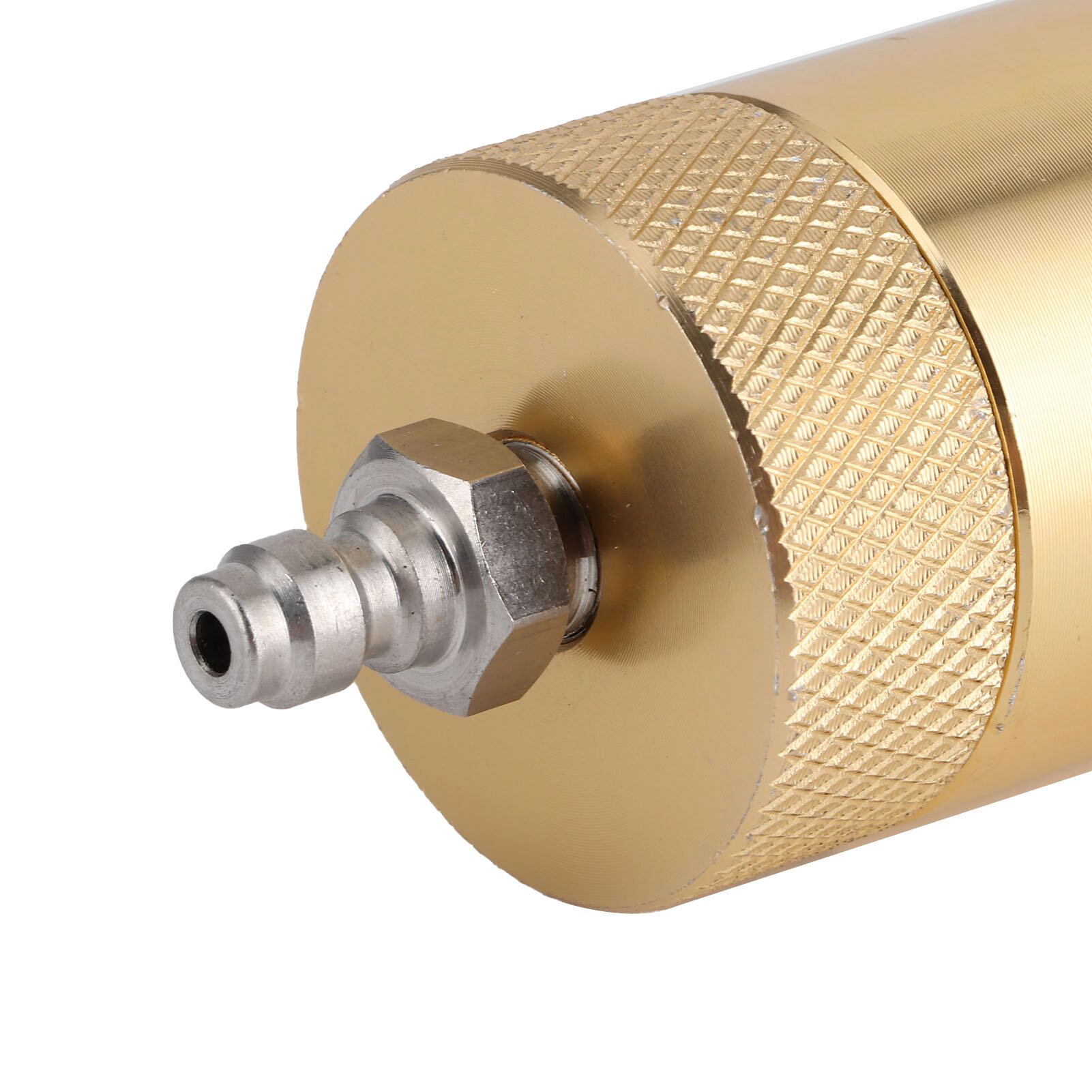 Фильтр сепаратор масло-вода для высокого давления воздушного насоса компрессора 30mpa алюминиевый сплав, цвет золотистый, диаметр approx. 35mm/1.4in, комплект: 1 фильтр, 6 фильтрующих элемента, 2 резины, 2 белых прокладки, 4 хлопковых листа