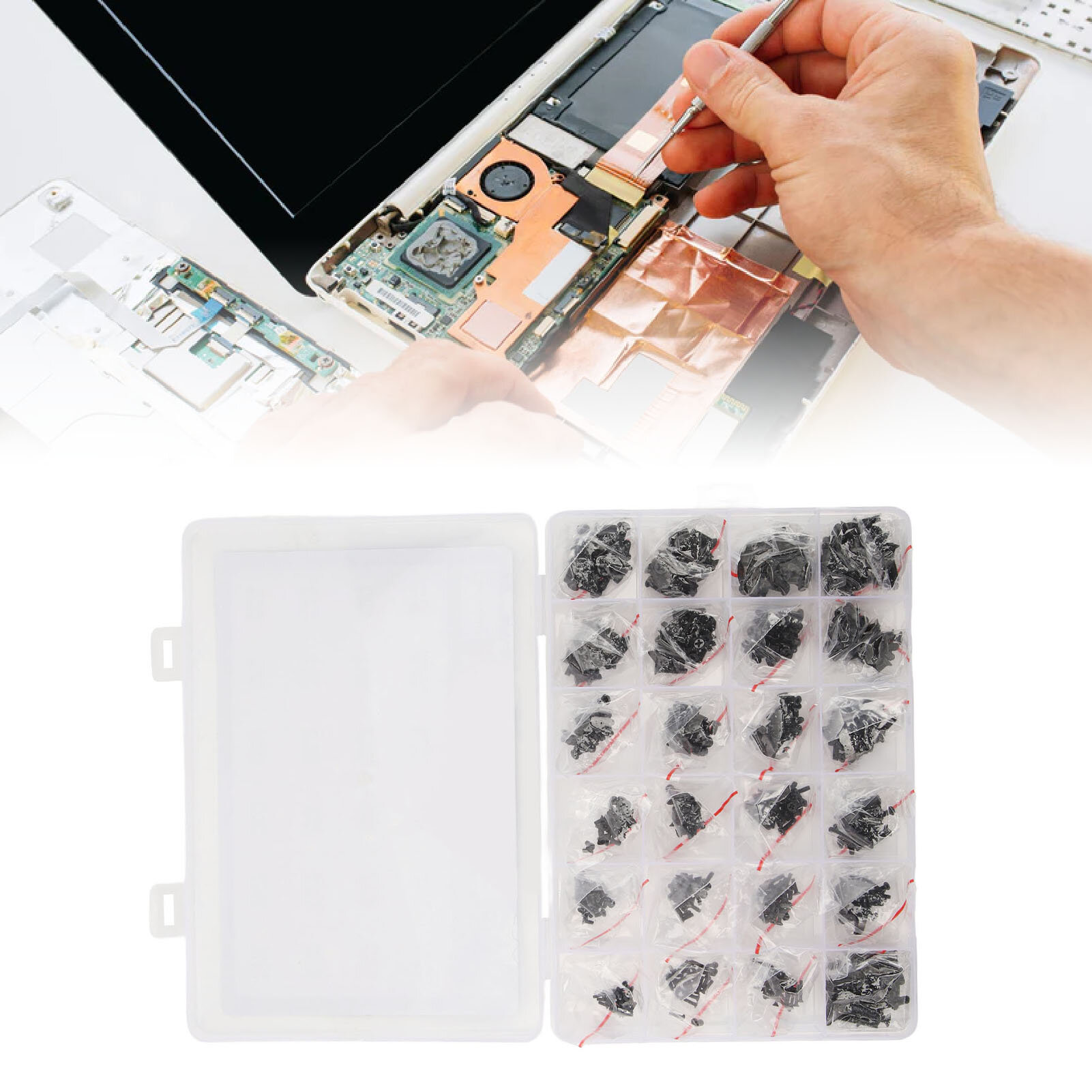 720 шт. набор сменных винтов для ноутбука, черный комплект винтов для ремонта ноутбука из углеродистой стали