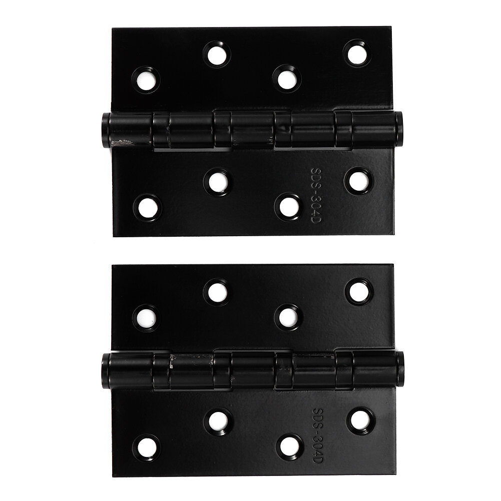 Петля для двери из нержавеющей стали 304 черного цвета толщиной 3.0 мм, плоская, для домашнего использования, дверные петли, металлические фурнитуру, 2 штуки, с креплением, размер 10.5x4.4x1.3 см, вес 392-461 г, для мебели, дверей, шкафов, кабинетов,