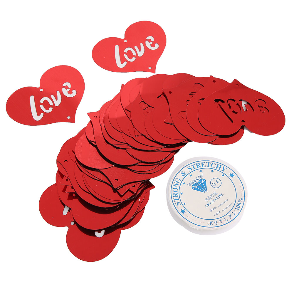 100 штук красных конфетти в форме сердечек из пластика и бумаги для украшения дня рождения, свадьбы, вечеринки, Дня святого Валентина.