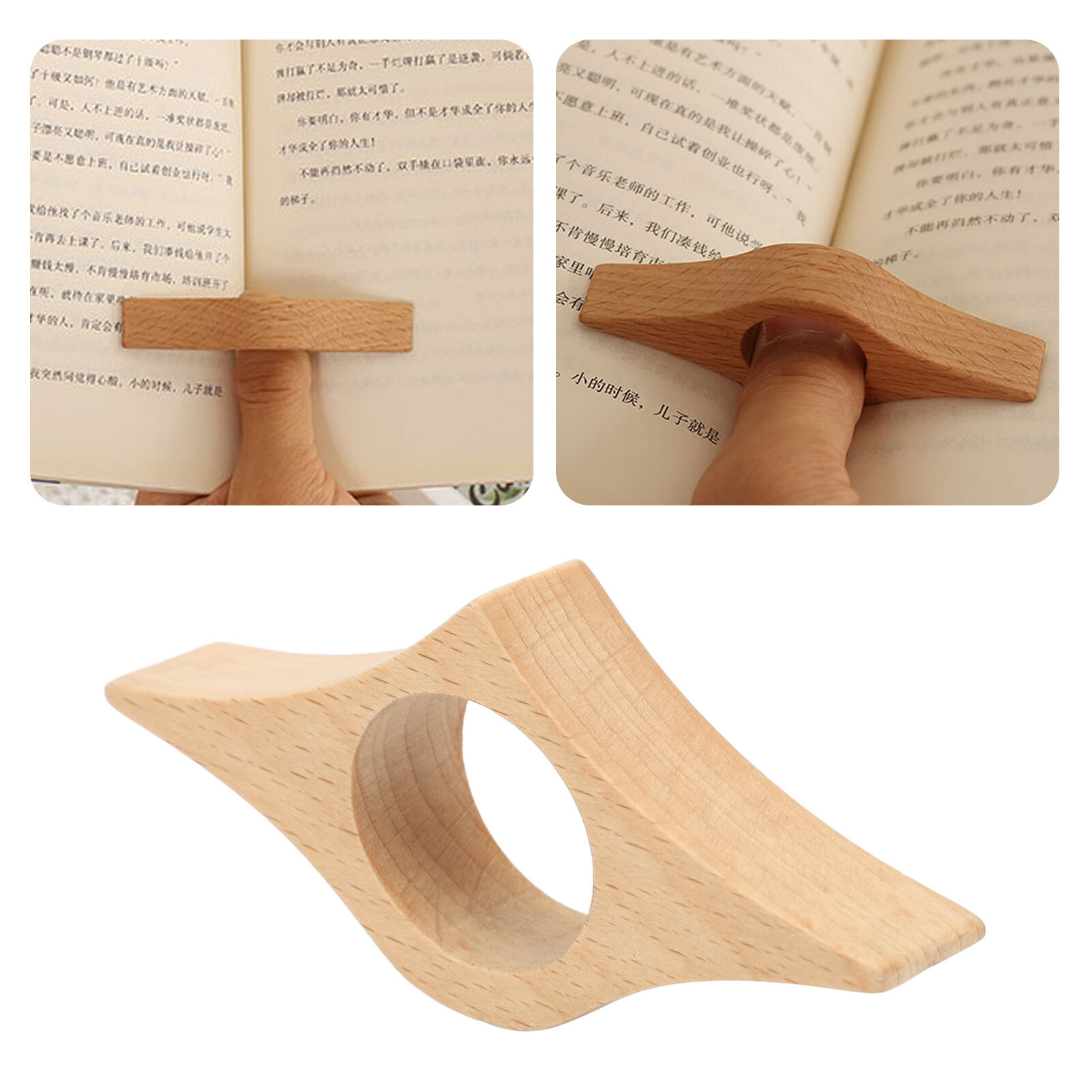 Thumb Bookmark Novel Reading Ring Accessories Wooden Book Page Holder for Readers Book Lovers, Материал Бук, Пакет Включает 1 Шт, Аксессуары Для Чтения, Держатель Страниц Книги, Для Любителей Книг и Читателей