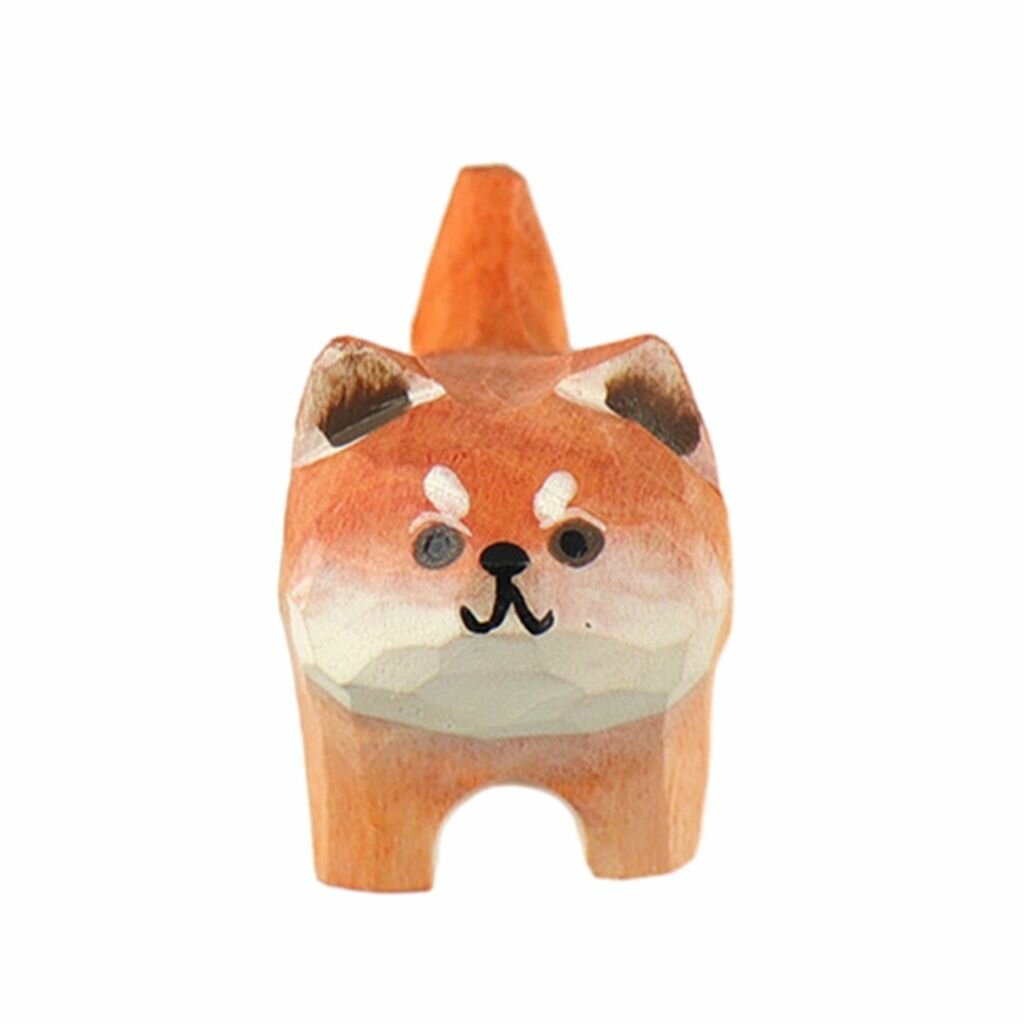 Скульптура животного ручной работы из цельного дерева, орнамент, декор для украшения стола, детский креативный подарок на день рождения