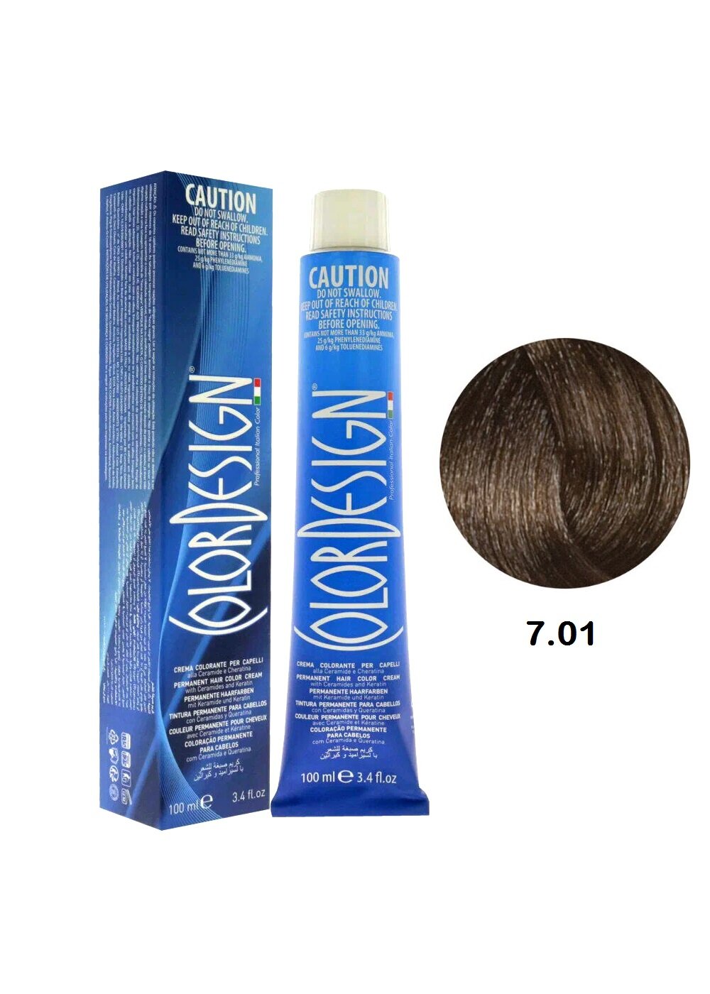 Colordesign Колор Дизайн Стойкая краска для волос 100 мл - Colordesign 7.01