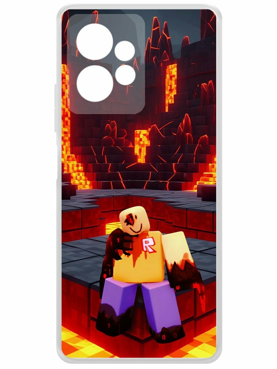 Чехол-накладка Krutoff Clear Case Roblox-Форсакен Джон Доу (Forsaken John Doe) для Xiaomi Redmi Note 12 4G