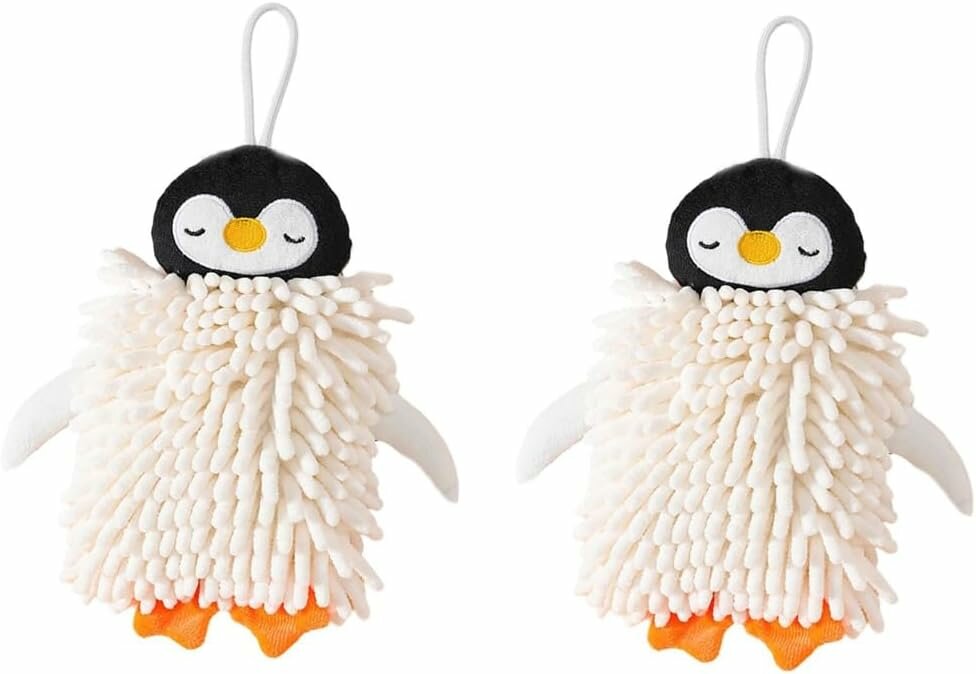 Мягкое полотенце для рук из микрофибры в форме пингвина