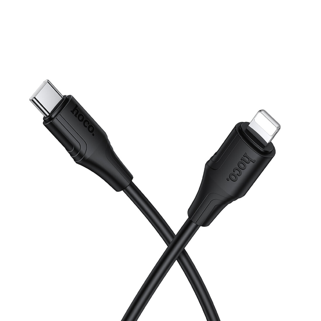 Кабель Lightning to Type-C (PD), HOCO, X124, 1м, силиконовый, 27W, черный
