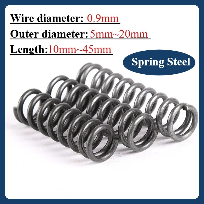 Пружины сжатия из стали 0,9 мм 40mm-10pcs, 16mm