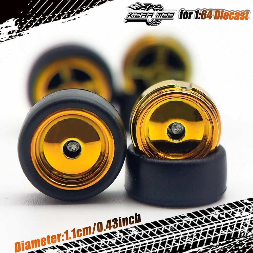 Колеса для Hot Wheels 1:64, Gold plating