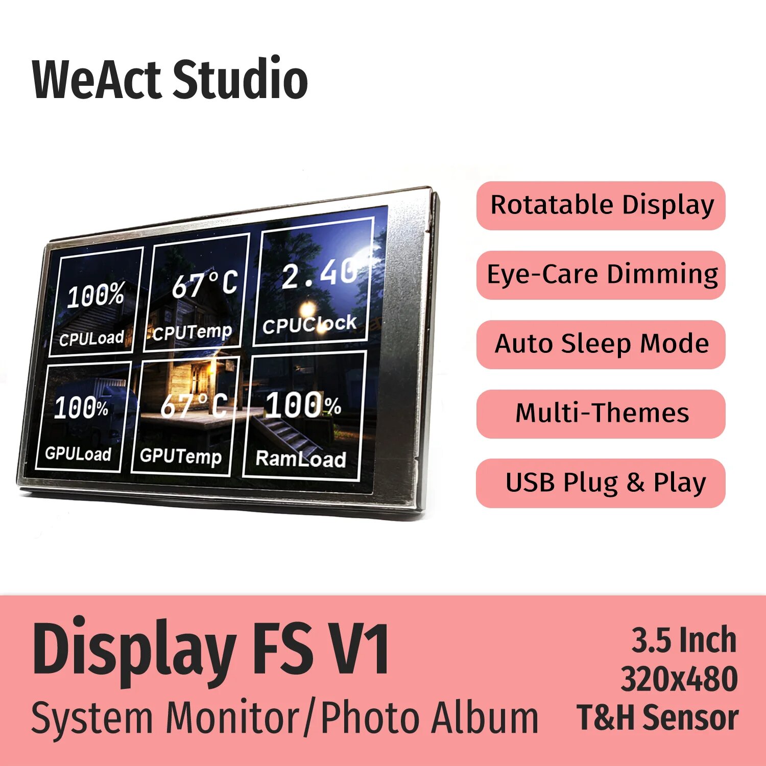 WeAct 3,5-дюймовый USB экран