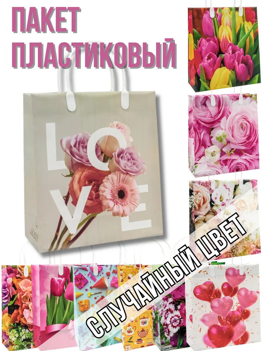 Пакет с пластиковыми ручками 23х26