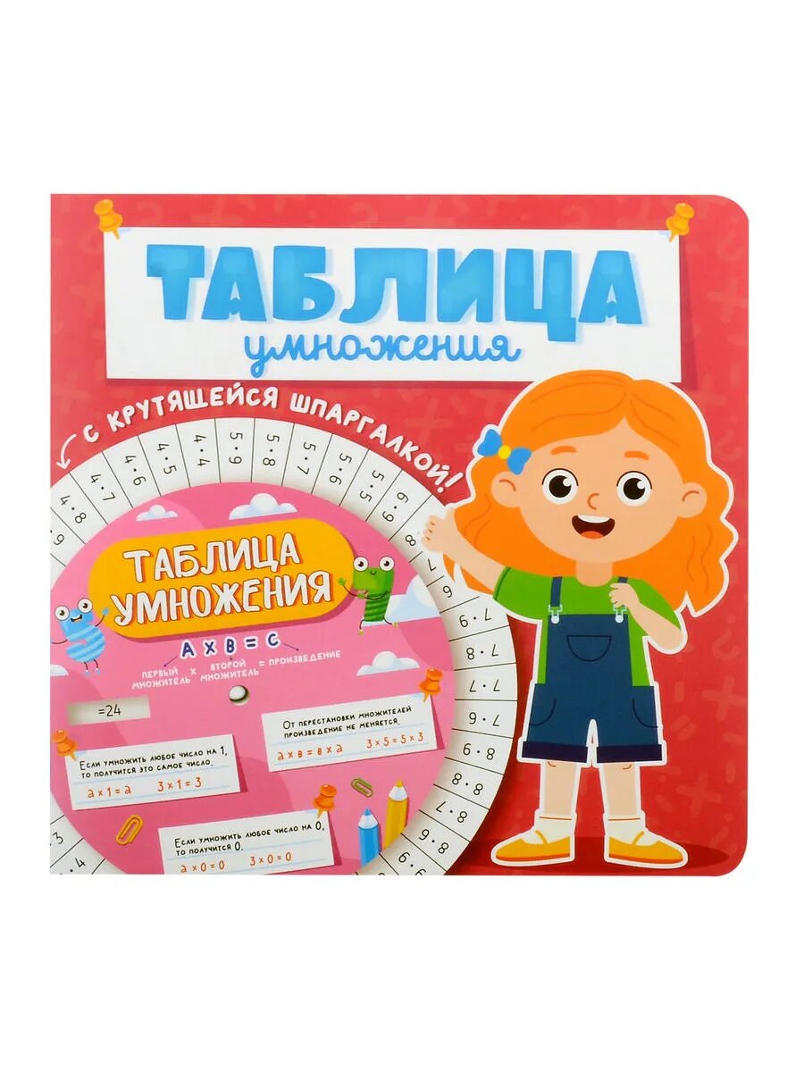 Таблица умножения с крутящейся шпаргалкой. Для девочек