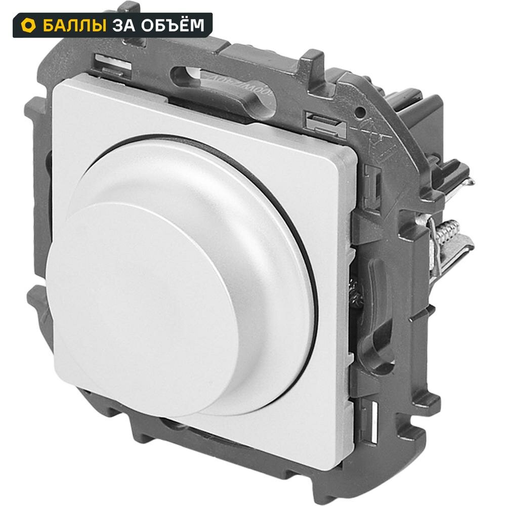 Диммер нажимной универсальный LED - Lilian - 300Вт без нейтрали - алюминий