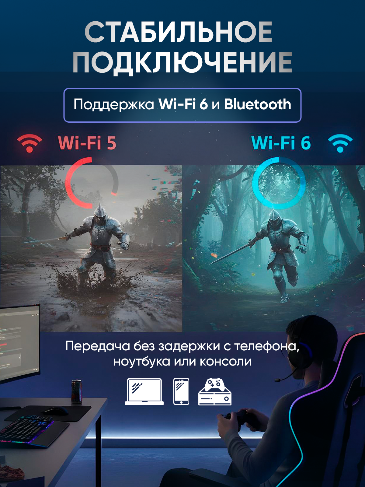 Проектор для фильмов Dribble BL12 с автофокусом, домашний кинотеатр с WiFi и Bluetooth — фото 1