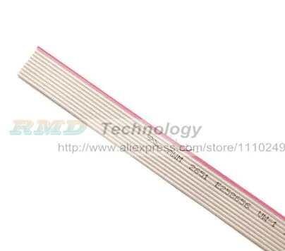 1 метр, шаг 1,27 мм, 10 контактов, 10P, серый, серый, плоский ленточный кабель для передачи данных, разъем провода AWG28, 300 В