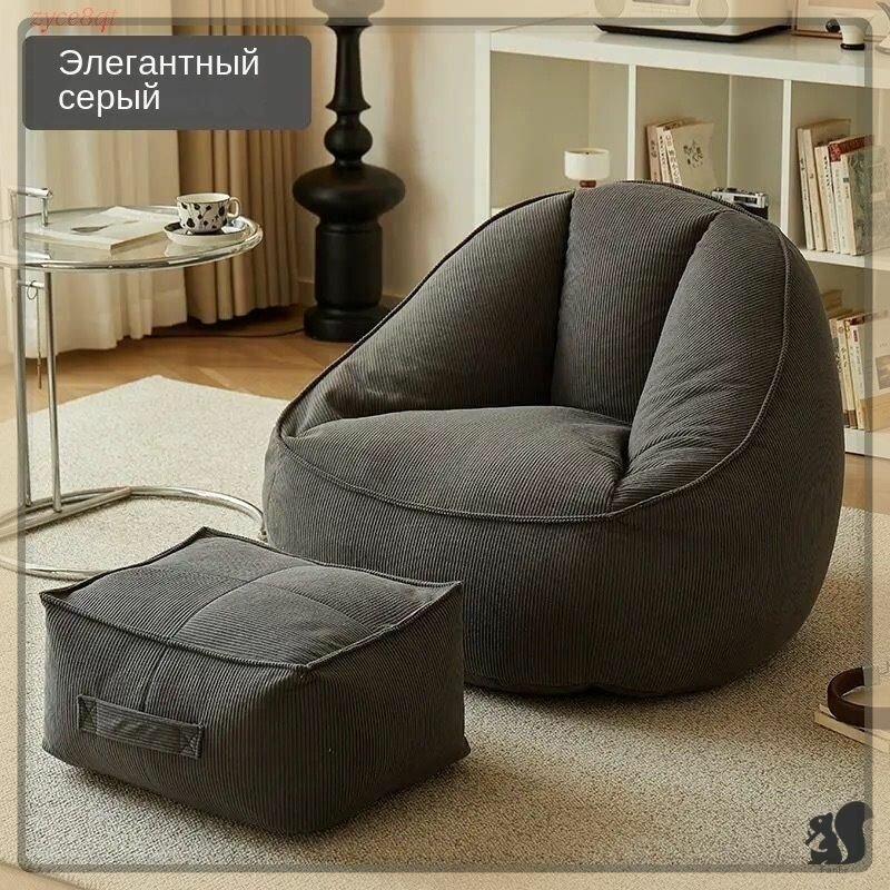 Вельвет Трон XXL Серый