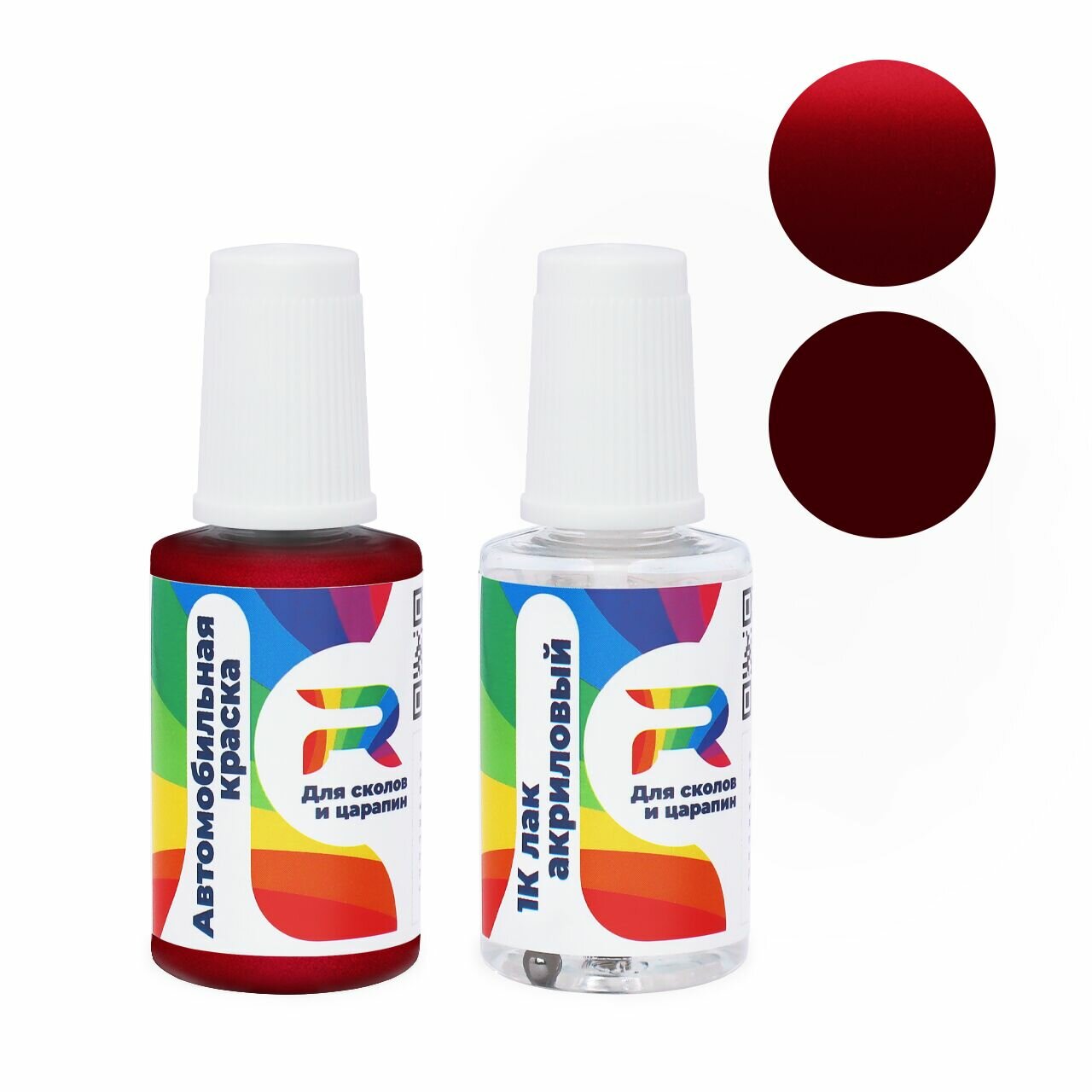 Подкраска для сколов и царапин авто Hyundai WR7 - Dragon Red (Базовая краска, Перламутровый металлик двухслойный, Красный)