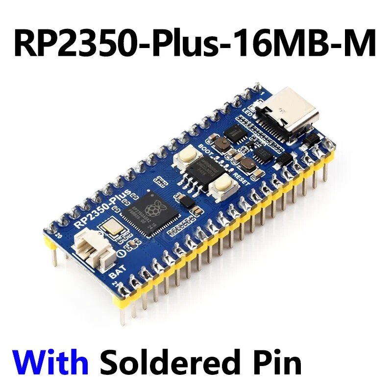 Микроконтроллер Raspberry Pi Pico 2 Plus RP2350 16MB-M(Soldered)