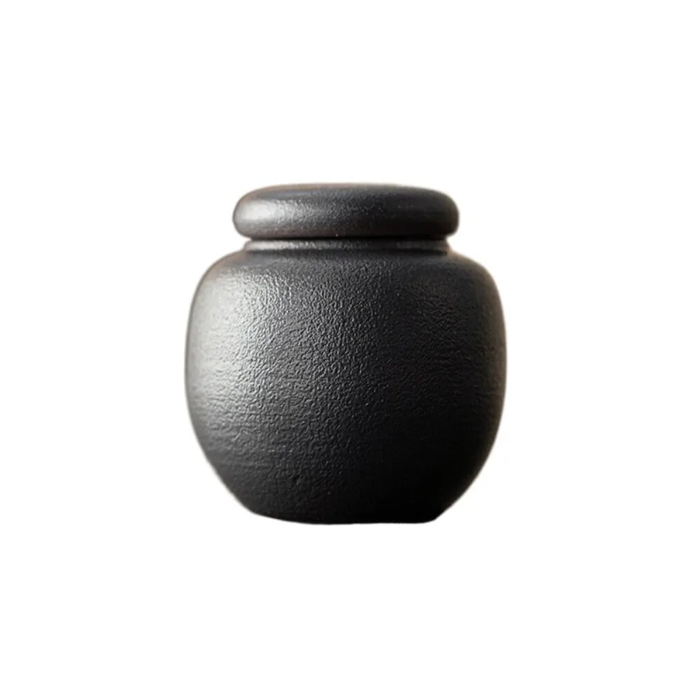 Керамическая банка для чая Black1