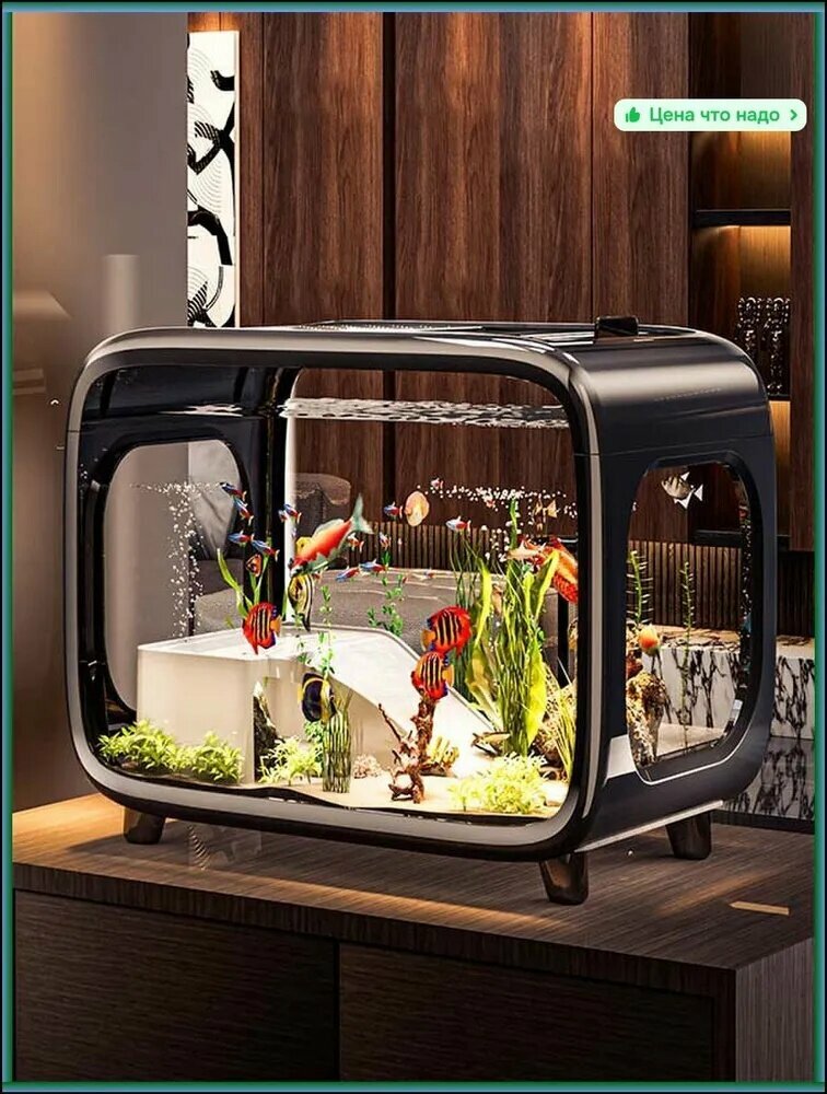 Экологичный аквариум для дома с панорамным видом и удобством ухода