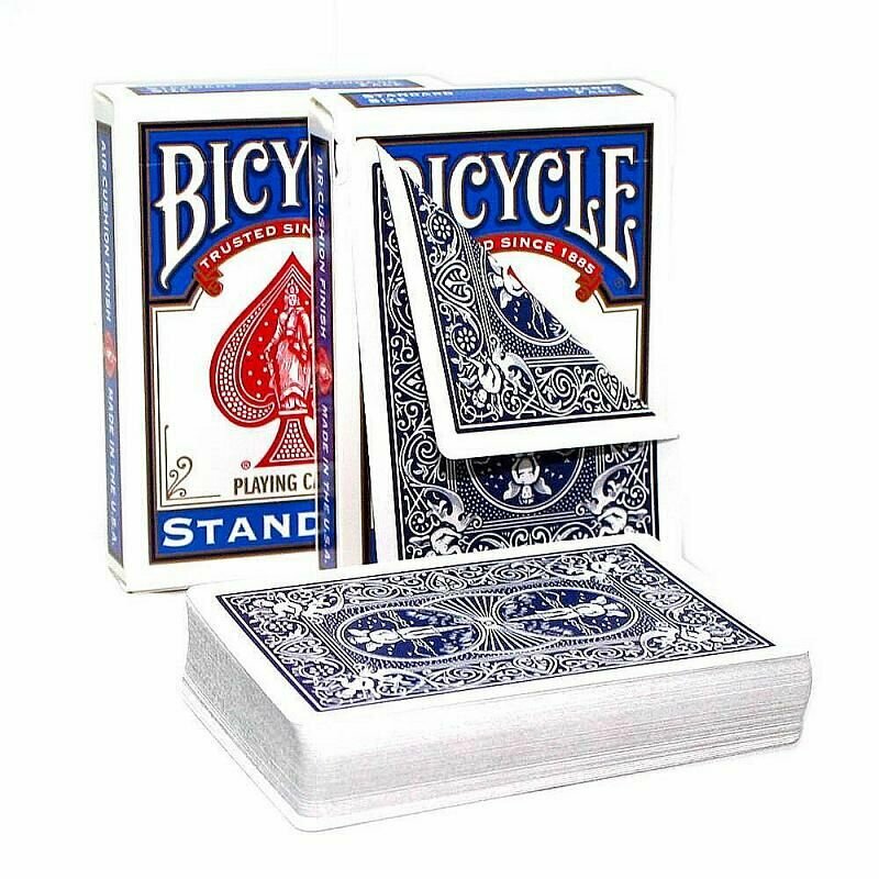 Карты фокусные Bicycle Double Back Blue / двойная рубашка синяя/синяя