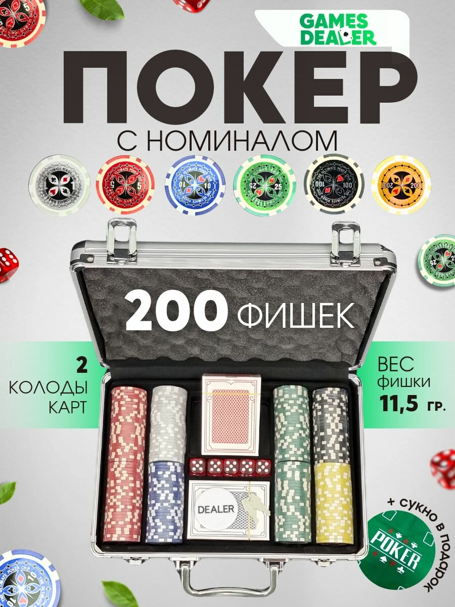 Набор для покера Ultimate 2.0 на 200 фишек Partida.