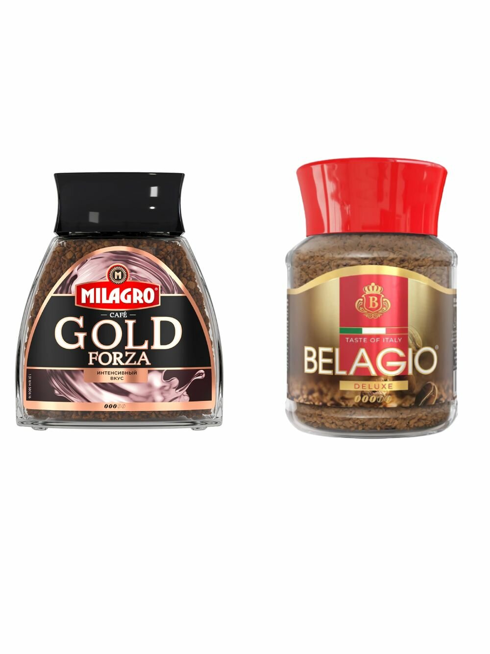 Кофе Milagro Gold Forza + Belagio Deluxe растворимый сублимированный 95 г