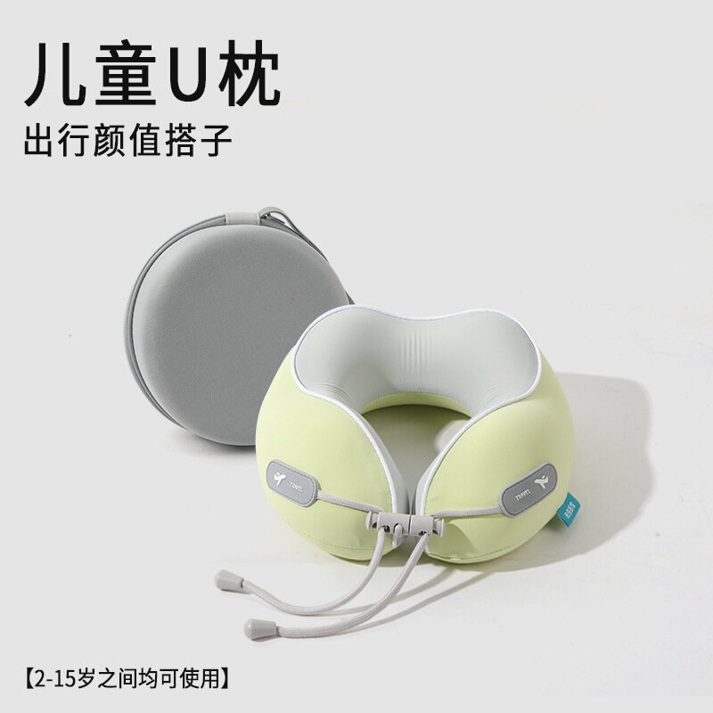 Подушка U-образная из ледяного шелка, подушка для шеи из пены с эффектом памяти, стиль для родителей и детей, подушка для офисного сна, складная подушка для самолета