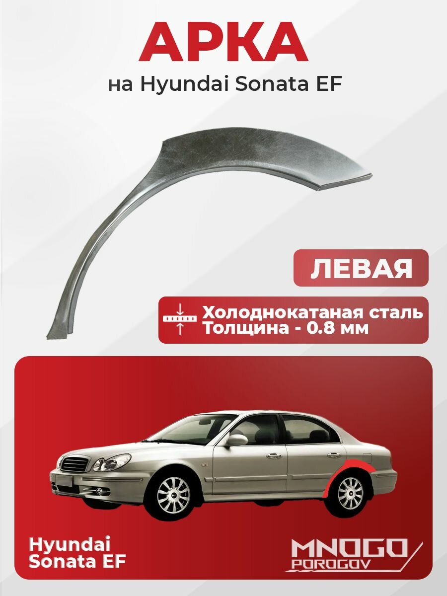 Задняя левая арка на Hyundai Sonata 4 (EF) седан 4 двери 2001-2012 холоднокатаная сталь, толщина 0,8 мм (Хендай Соната 4 (EF) ), . кузовной ремонт.