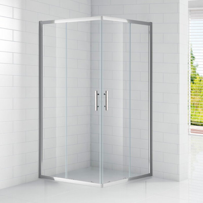 Душевой уголок Cezares Eco O-A-2 90x90, профиль хром, стекло прозрачное