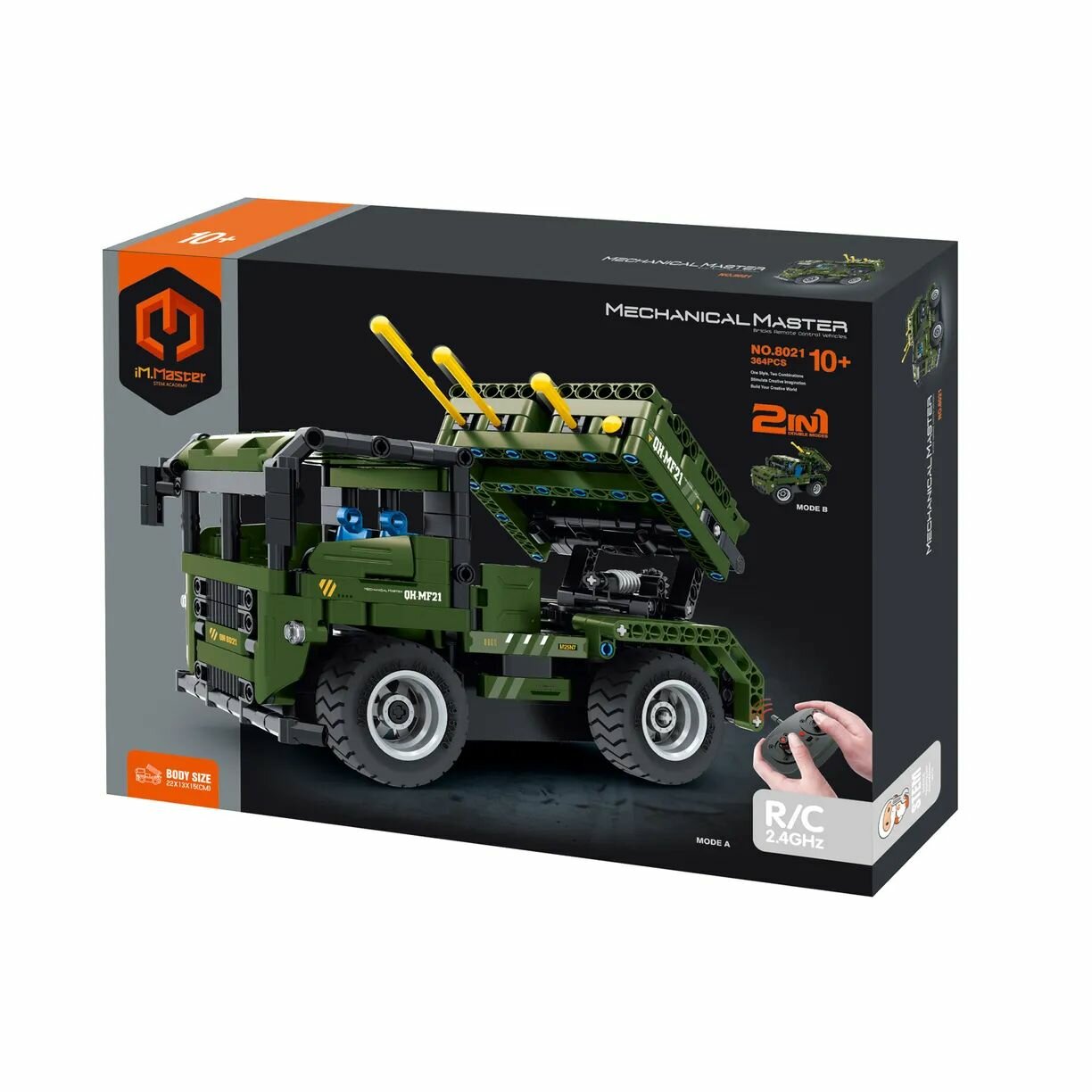 Конструктор Im. Master на р/у 8021 Военная машина 2в1 364 дет.