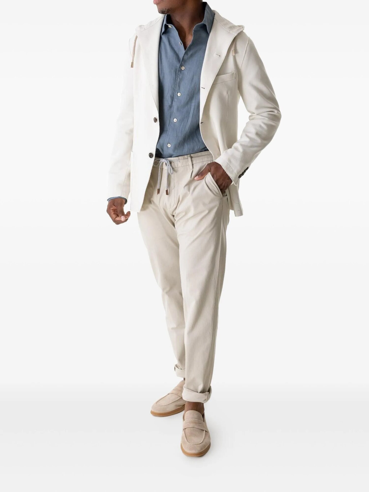 Куртка Eleventy Hooded buttoned blazer, размер 56, разноцветный — фото 1