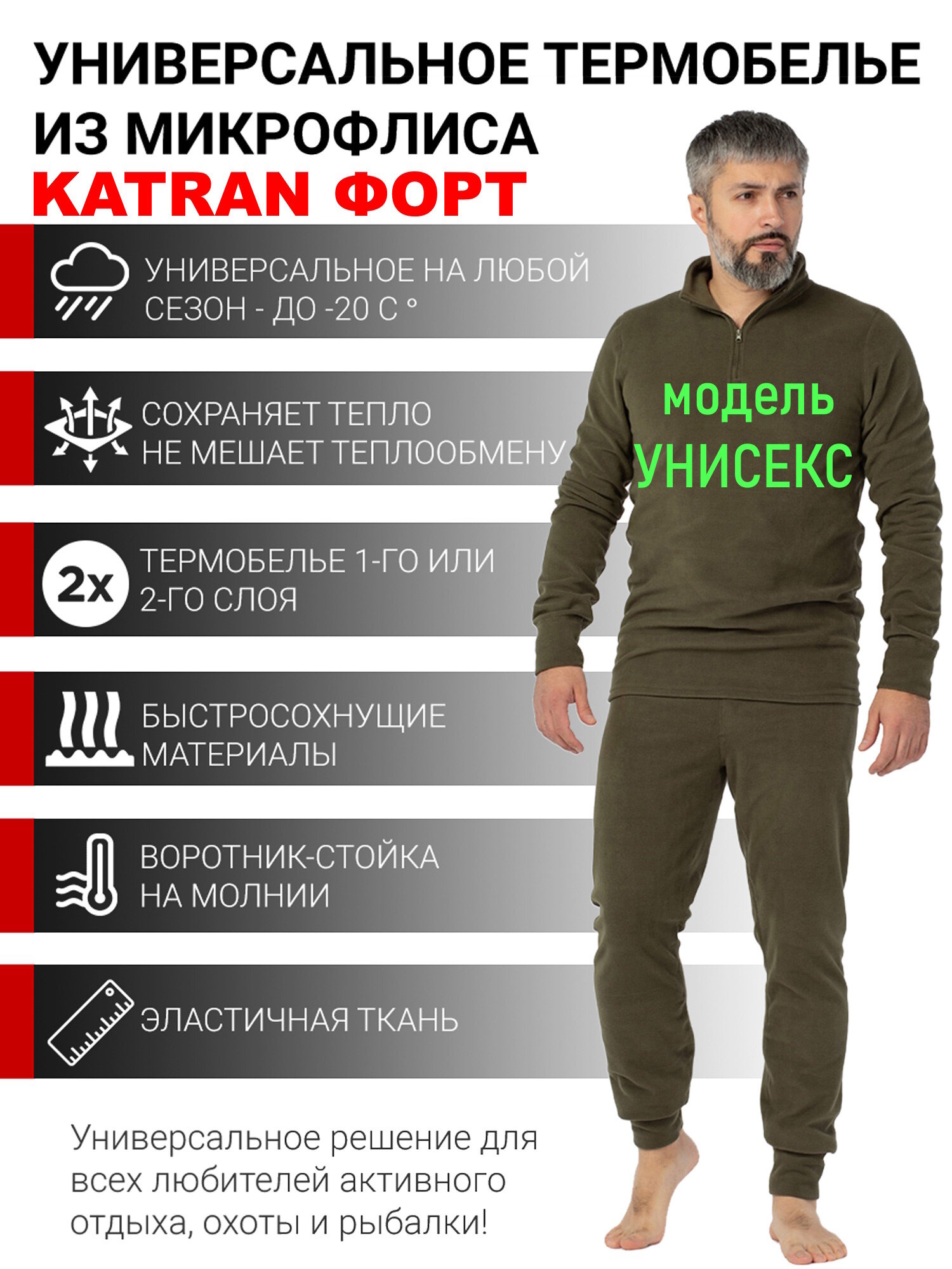 Комплект термобелья Форт флисовый