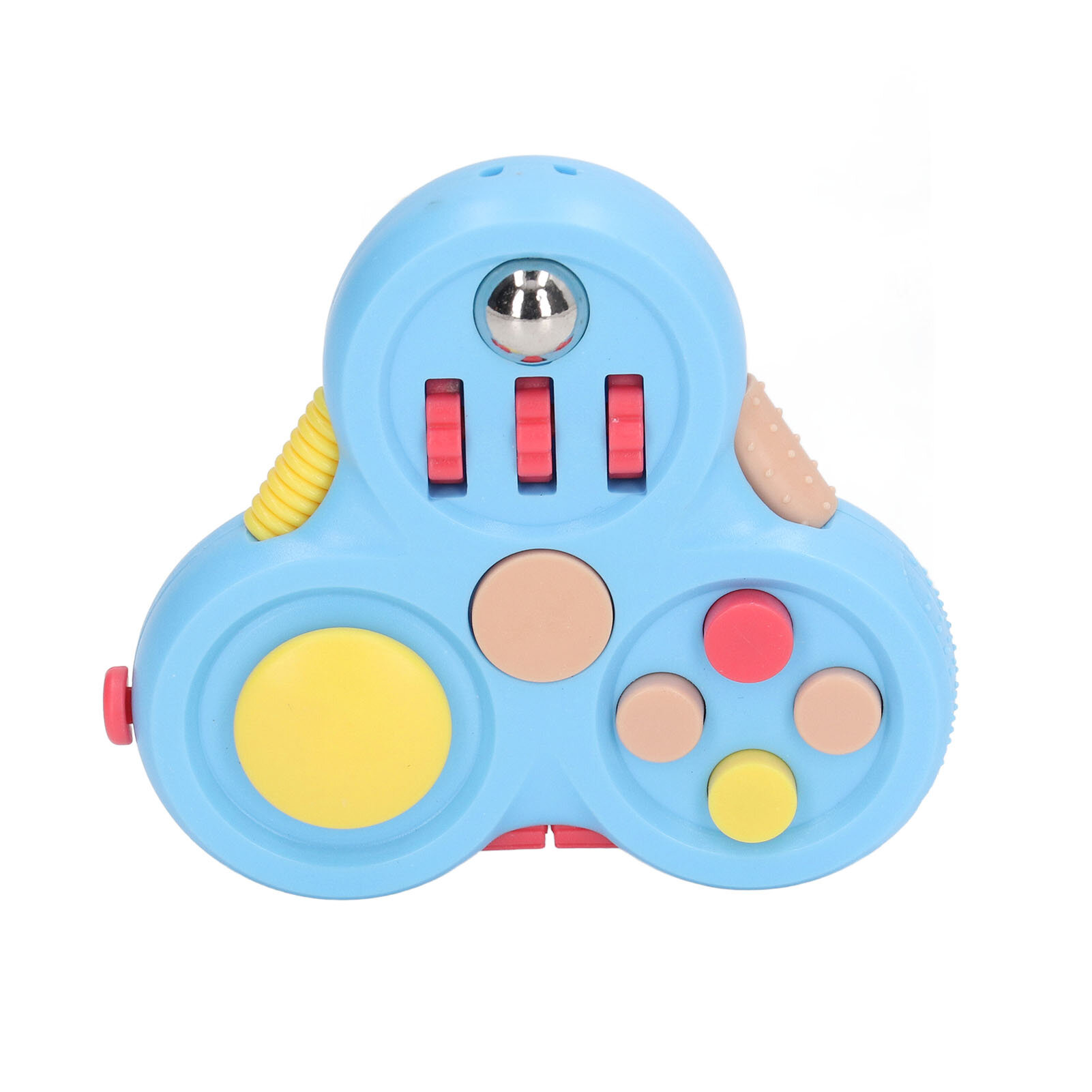 Roller Ball Button Gear Fingertip Sensory Rotating Controller Pad Toy Kid Anxiety Stress Relief Game Blue