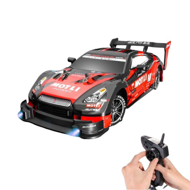 RC Drift Car 1/16 2.4GHz 4WD 40km/h RC Race Car RTR с масштабом 1/16, скоростью 40км/ч, частотой 2.4ГГц, батареей 7.4V 500mAh, мотором Brushless, временем заряда 2.5ч, временем работы 15-20мин, дистанцией управления 100 метров, размерами 31*14*7.5см в