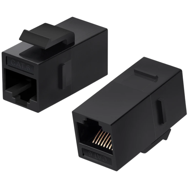 CA-KJ-8p8c-C6 Адаптер проходной Cabeus Keystone, RJ45-RJ45/8p8c, кат 6, неэкранированный